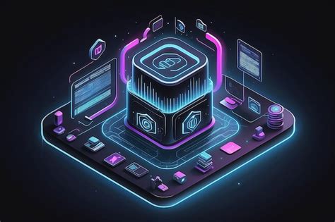 Cybersecurity Data Protection Isometric Icon Premium Ai Generated Image