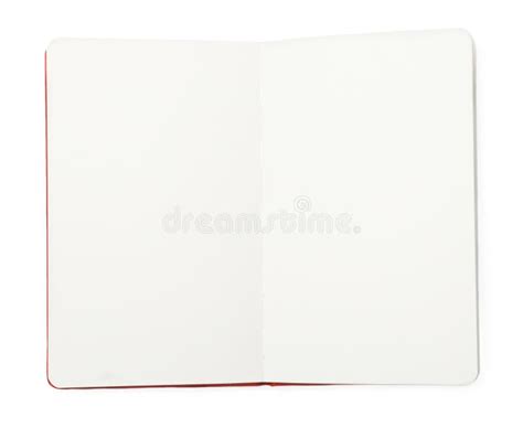 Notebook Aberto E Elegante Em Branco Foto De Stock Imagem De