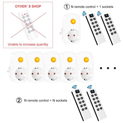 Wireless Remote Control Smart Socket 15a Eu Fr Uni Vicedeal