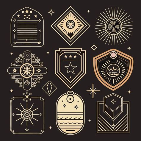Abstract Geometric Shapes Set Premium Ai Generated Vector
