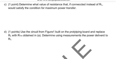 Solved 1 DC Circuit Analysis Series Parallel Resistive Chegg Com