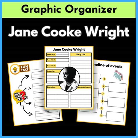 Jane Cooke Wright Biography Research Activity Graphic Organizer