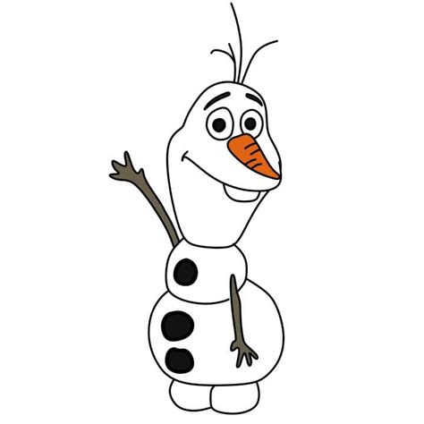 How to Draw Olaf Step 8 5 イラスト