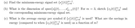 Orthogonal Signal Sets Consider The Following