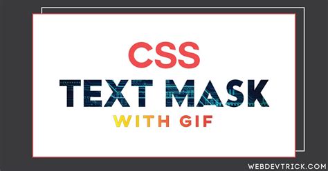 Animated Css Text Mask With  Html Css Masking