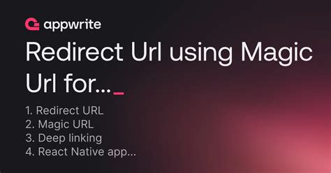 Redirect Url Using Magic Url For Deep Linking To A Rn App And Login