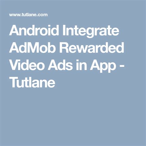 Android Integrate Admob Rewarded Video Ads In App Tutlane