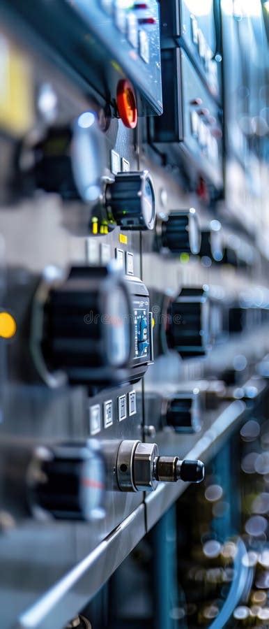 A Macro Shot Of An Automated Refinery Control System Illustrating The