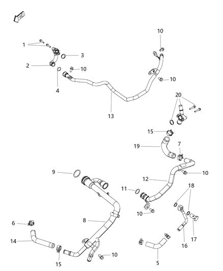 Coolant Tubes 2017 Ram 1500