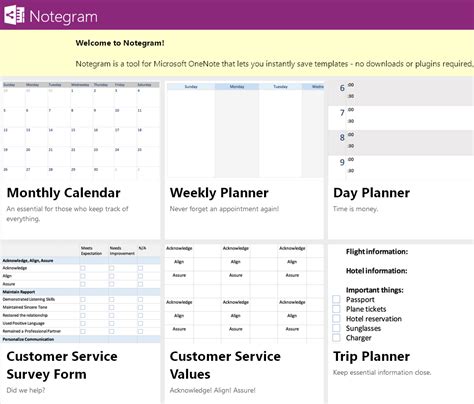Onenote Notebook Templates