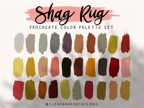 6 Procreate Color Palettes Gradient Procreate Color Palette Etsy