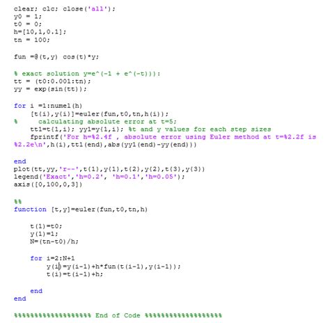 Solved Matlab Could You Please Make It Work For Backward