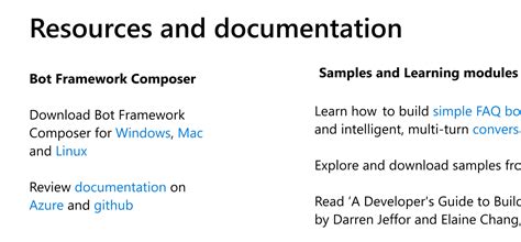 Intro Documentation Available For Sdk But Not Composer · Issue 8025 · Microsoftbotframework