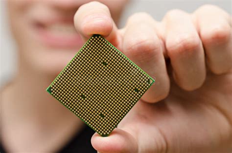 Computer Processor Stock Photo Image Of Hardware Hand