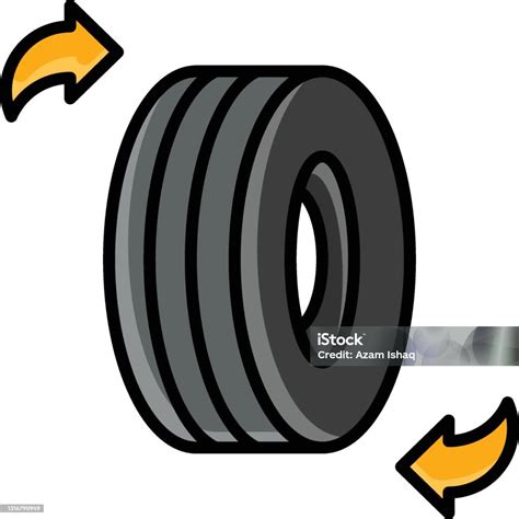타이어 마모 문제 컨셉 벡터 컬러 아이콘 디자인 타이어 샵 및 자동차 서비스 센터 심볼 화이트 배경 타이어 수리 및 수정 스톡