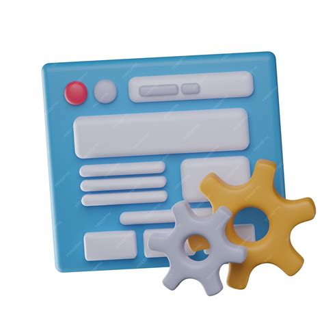 Premium Photo 3d Web Setting Illustration