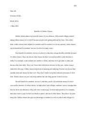 Benefits Of Online Classes For Student Success Course Hero