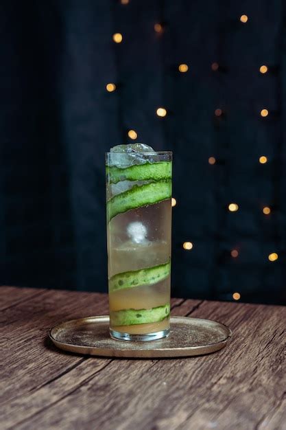 Premium Photo Zero Proof Cocktail With Cucumber Garnish