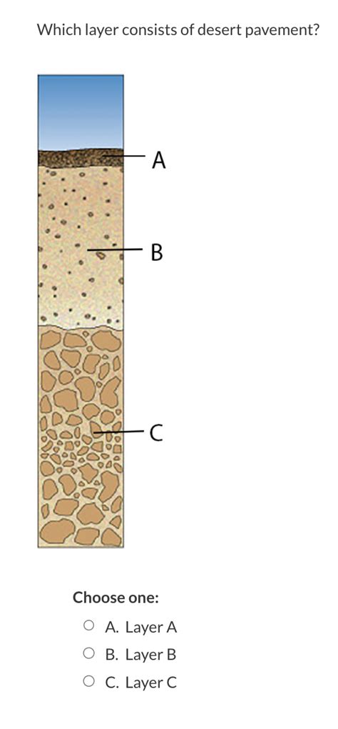Solved Which Layer Consists Of Desert Pavement Choose One