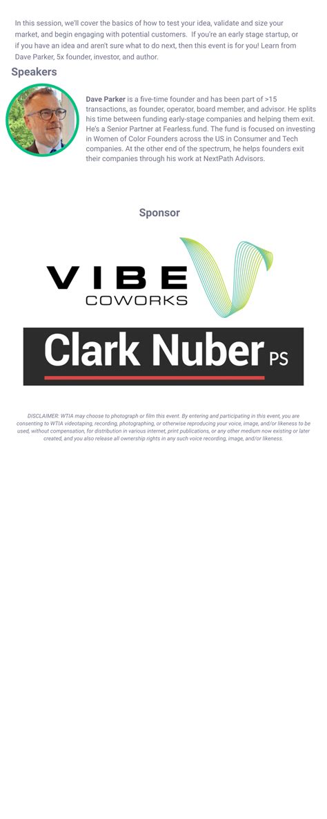 Startup Market Validation Workshop Wtia