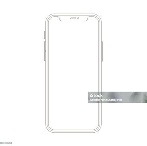 모형을 위한 표준 스마트폰의 간단한 개요 사용자 경험 디자인 벡터 일러스트 레이 션입니다 휴대전화에 대한 스톡 벡터 아트 및 기타 이미지 Istock