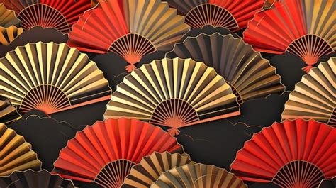 Fan Pattern Wallpaper Premium Ai Generated Image