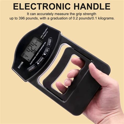 Grip Strength Tester 396lbs180kg Digital Hand Dynamometer Grip