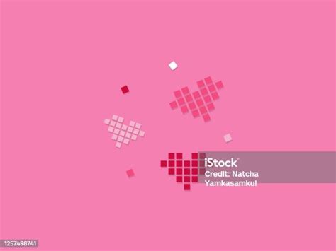 분홍색 배경에 고립 된 픽셀 심장 벡터 그림입니다 픽셀 아트 스타일 8 비트 컴퓨터 게임 웹 사이트에 사용하는 심장 개체 미니멀 한 픽셀 그래픽 로맨틱 한 개체 생활의 상징