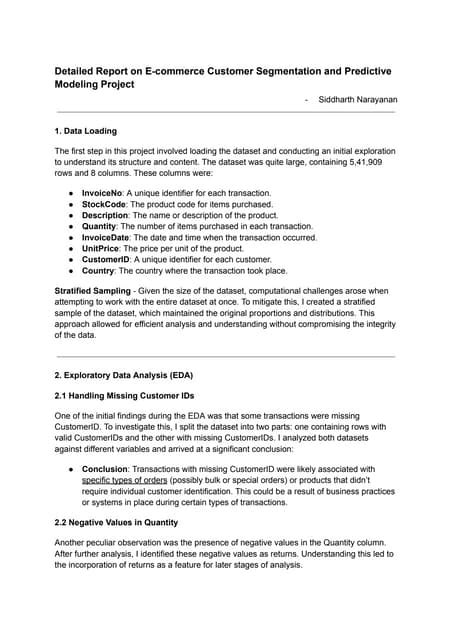 E Commerce Customer Segmentation And Predictive Modeling Enhancing