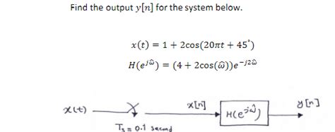 Solved Find The Output Y N For The System Below Chegg