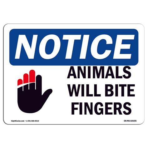 Signmission Animals Will Bite Fingers Sign Wayfair