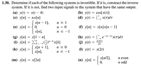 Solved Determine If Each Of The Following Systems Is Chegg Com