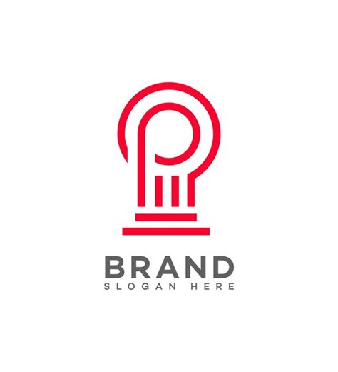 Логотип Идентификационный знак Символ закона Шаблон Премиум векторы