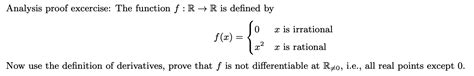 Solved Analysis Proof Excercise The Function F RR Is Chegg Com