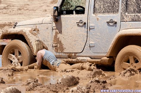 Sexy Cowgirl Skylar Stuck In Mud With Her Jeep