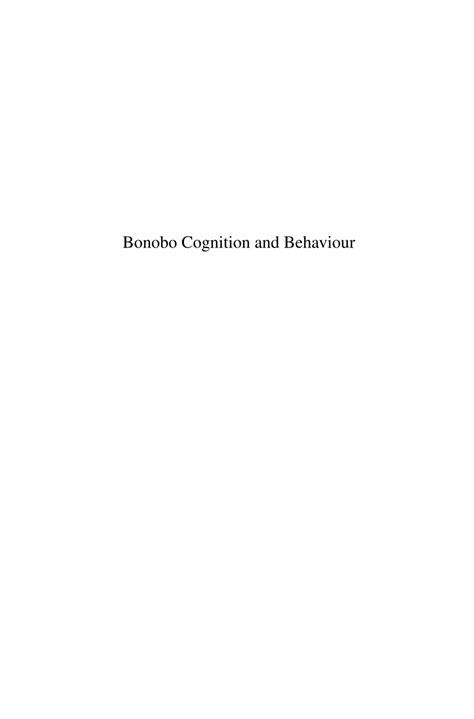 Pdf Sex And Strife Post Conflict Sexual Contacts In Bonobos