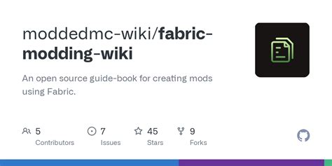 Github Moddedmc Wikifabric Modding Wiki An Open Source Guide Book For Creating Mods Using