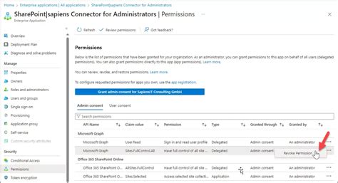 Entra Id App Permissions Requested By Sapiens Apps Sharepointsapiens