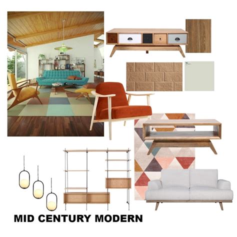 Mid Century Modern Interior Design Mood Board By Sorina Style Sourcebook