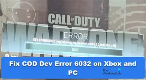 Fix COD Dev Error On Xbox And PC