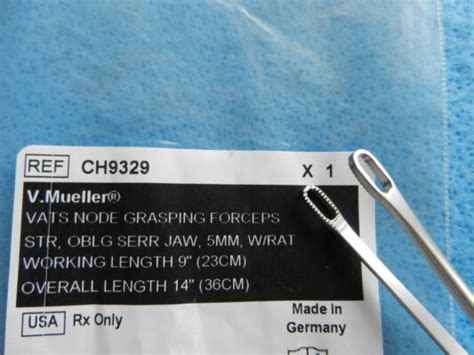V Mueller Surgical Vats Node Grasping Forceps Ch9329 New Ringle