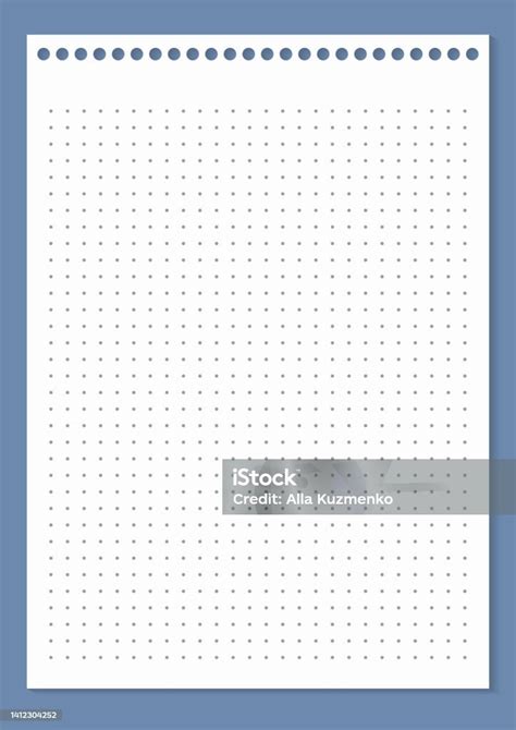 그리드 용지입니다 흰색 배경에 점선 격자 추상점 투명 일러스트레이션과 점 학교 카피북 노트북 일기 노트 배너 인쇄 책을위한 흰색 기하학적 패턴 점수 득점에 대한 스톡 벡터