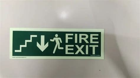 PVC Square Staircase Exit Signage For Industrial Board Thickness 3 Mm At 288 Piece In Mumbai