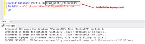 The Partial Sql Server Database Backup