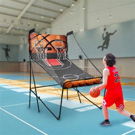 Indoor Double Electronic Hoops Shot 2 Player Basketball Arcade Game W
