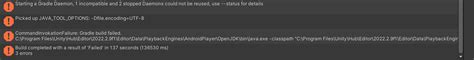 errors when building android project unity engine unity discussions