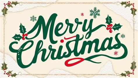 A Festive Holiday Image Featuring Bold Cursive Premium Ai Generated Image
