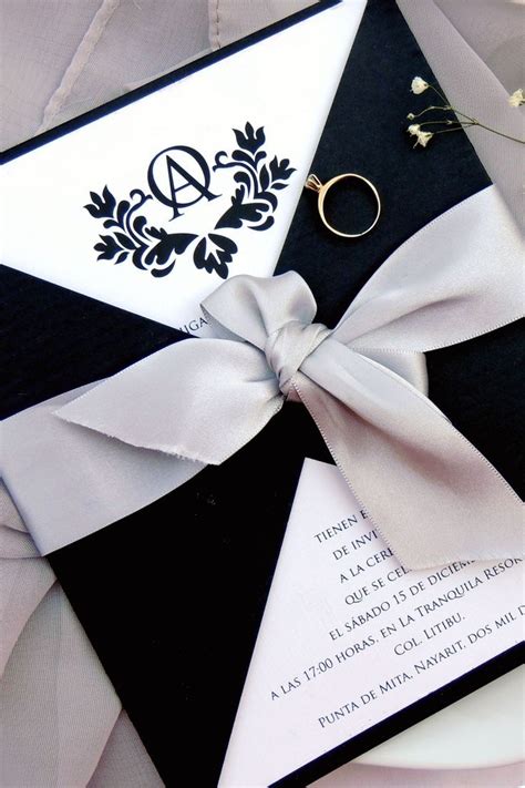 17 Ideas De Invitaciones Negras Para Boda Para Guardar Hoy