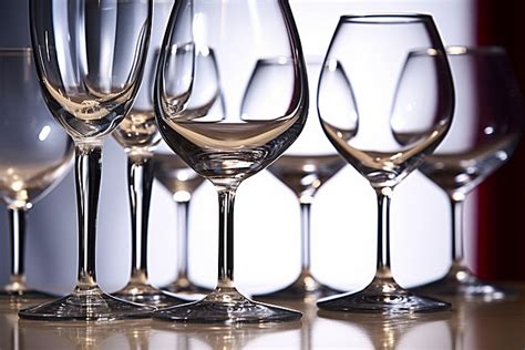 Several Different Glass Glasses All In Different Sizes Background