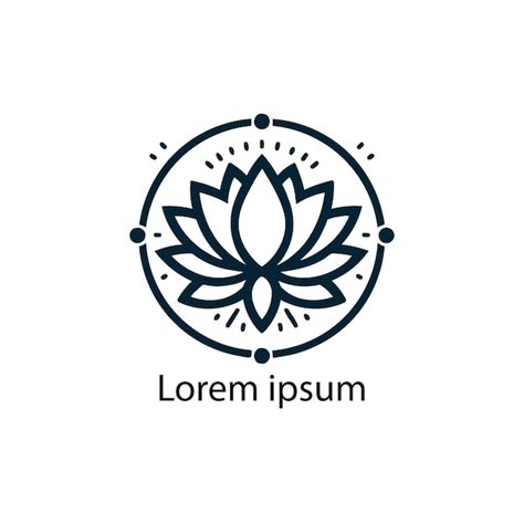 색 배경에 있는 요가 로고 프리미엄 벡터